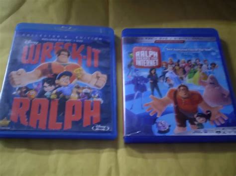 2 Disney Wreck It Ralph Blu Raydvd Lot Original Ralph Breaks The
