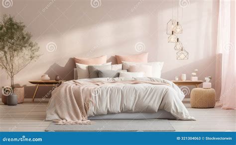 Bedroom Blush Pink Stock Illustration Illustration Of Serene 321304063