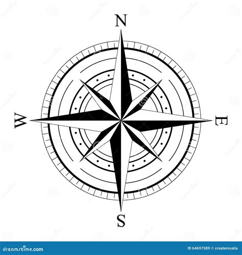Wind Rose Compas Stock Vector Image 64697589