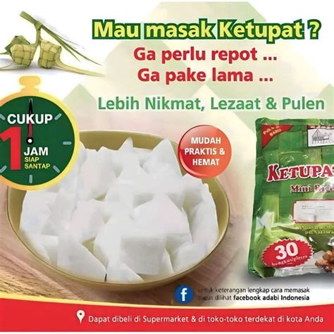 Jual Ketupat Adabi Ketupat Mini Ketupat Instan Ketupat Praktis Isi 30 Pcs Wangi Pandan Shopee