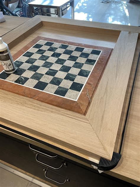 Chess Table Marble Oak Steel 3024x4032 Rchessporn