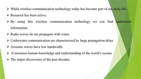 Rf Based Wireless Under Water Communication Pptx Computer Networking Computing