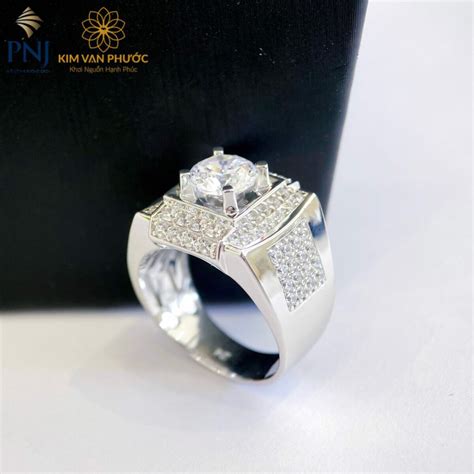 Nhẫn Nam Pnj Vàng Trắng 10k416 Kim Vạn Phước Trang Sức Vàng