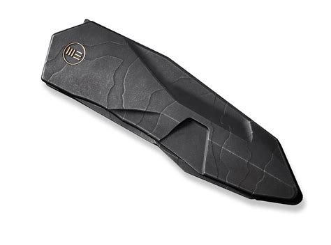 We Knife Solid Titanium Black Etching Pattern Böker Solingen