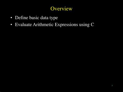 Ppt Understanding Basic Data Types And Arithmetic Expressions In C