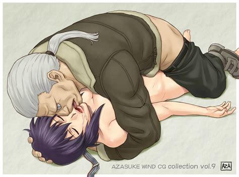 Rule 34 Azasuke Batou Boots Breasts Cleavage Closed Eyes Clothed Sex