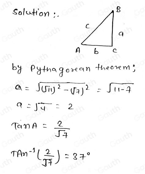 Solved Given The Sample Triangle Below And The Conditions Bsqrt7 C