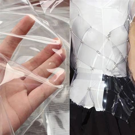 Tissu TPU Transparent PVC Imperm Able Imperm Able Bricolage Manteau Coupe Vent D Cor De Sac