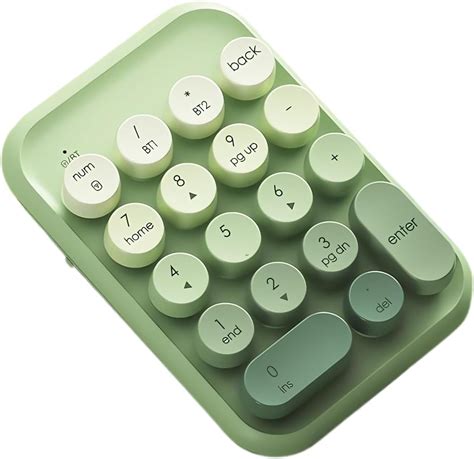 Amazon Com TISHLED Typewriter Style Number Keypad Wireless 2 4G Bluetooth USB C Wired
