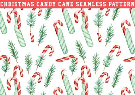 Christmas Candy Cane Pattern Graphic By Seasonal · Creative Fabrica