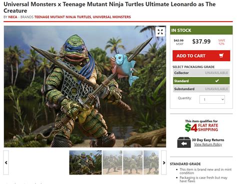 Ordered The Universal Monsters X Teenage Mutant Ninja Turtles Ultimate