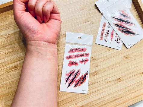 Halloween Temporary Tattoo Wound Makeup Kit Zombie Makeup Etsy