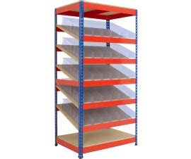 Kanban Shelving System Sloping Shelves Plastor