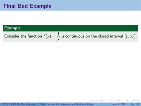 lesson18 maximum and minimum values slides ppt