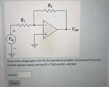 Answered Vin R₁ R₂ N Vout What is the voltage gain in V V for the