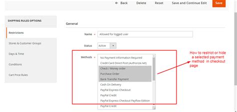 Magento2 Magento 2 How To Restrict A Selected Payment Method