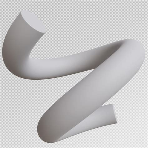 Premium Psd 3d Render Of Spiral Shape For Decoration