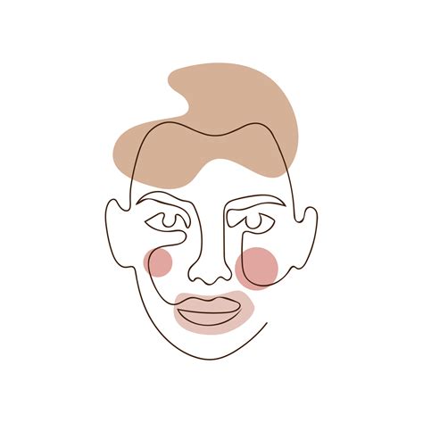 Womans Face Line Art Abstract Png Drawing Symbol 36393282 Png