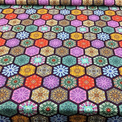 Traditional Hexagon Fabric With Authentic Moroccan Upholstery Etsy