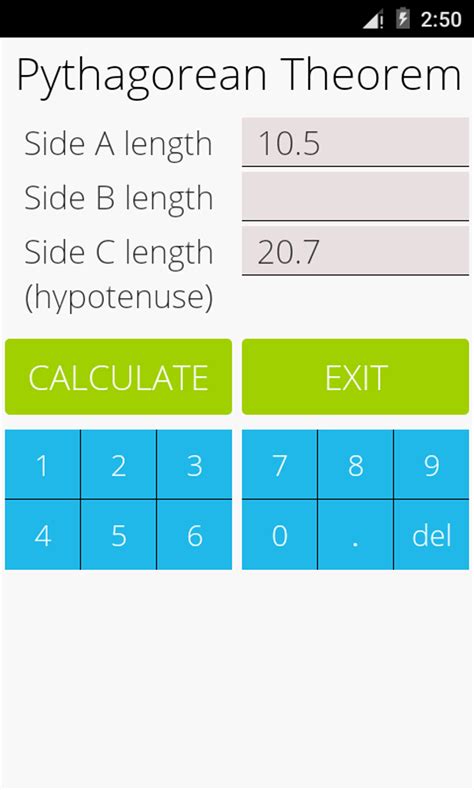 Android Için Pythagorean Theorem Calculator Apk İndir
