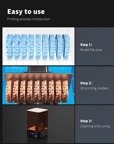 High Resolution Cleaning Resin 3d Printer Light Curing Dental 3d