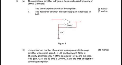 Solved A The Operational Amplifier In Figure Has A Chegg