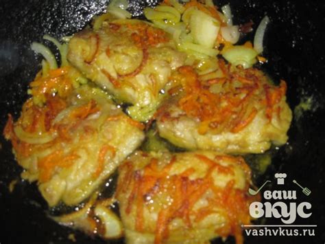 Скумбрия жареная с морковью и луком пошаговый фото рецепт ВашВкус