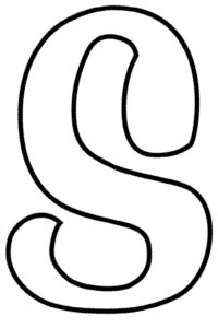 Printable Cursive Bubble Letter S