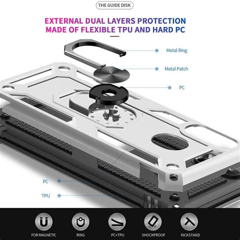 Samsung Galaxy A20e Ring Armor Cover Silver