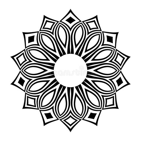 Abstract Decorative Geometric Radial Circle Pattern Stock Vector