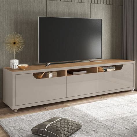 Rack Para Tv Até 79 Polegadas Jersey 3 Gavetas Off Whitenoce 011060 Casa D Tv Unit Design