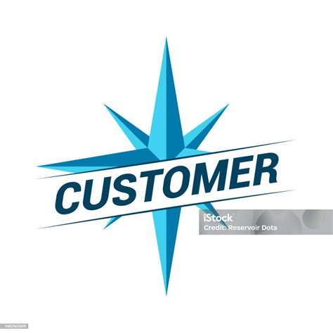 Customer Concept Compass Isolated Vector Illustration Stock