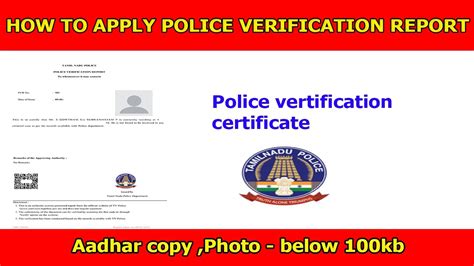 How To Apply Police Verification Report Pvr Police Verification