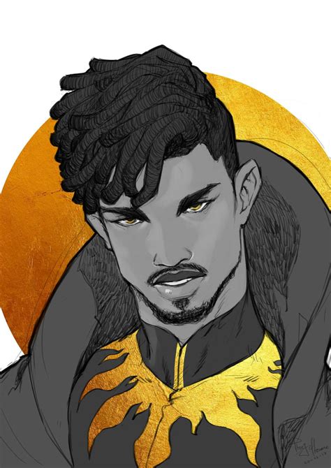 Killmonger Black Panther Guy Sketch Colored Design Digital Drawing