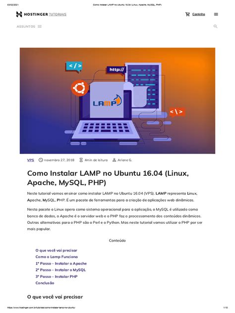 Como Instalar Lamp No Ubuntu 1604 Linux Apache Mysql Php Pdf