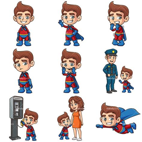 Sad Kid Superhero Clipart