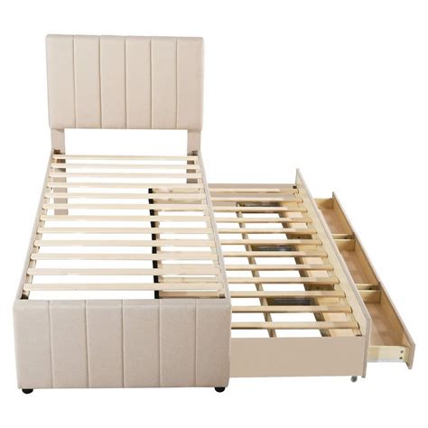Gotagee Polsterbett Polsterbett 90x200cm Mit Rollbett Und Schubladen