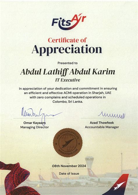 Lathiff Karim On Linkedin Gratitude Teamwork Fitsair Aviation Acmioperations
