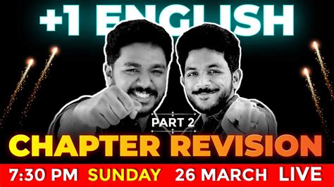 Plus One Public Exam English Chapter Revision Part 2 Exam Winner Youtube