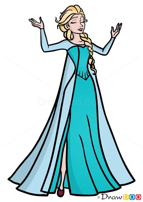 How To Draw Beautiful Elsa Frozen