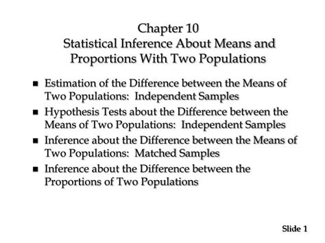 Ppt Chapter Statistical Inference About Means And Proportions With