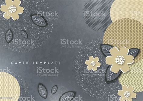 추상적 인 배경 원 선 점 종이 꽃과 잎에서 잘라 배너 포스터 카드 표지 초대장 브로셔를위한 트렌디 한 그래픽 디자인 0명에