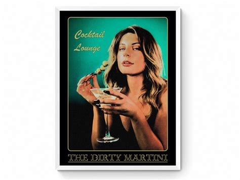 Bar Cart Wall Decor Cocktail Print Bar Decor Print Bar Cart Art