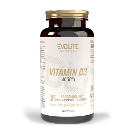 Купить Evolite Nutrition Vitamin D3 4000 IU 120 капсул в Украине