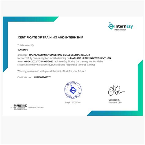 Kavin V On Linkedin Completed Two Months Training Program On Machine