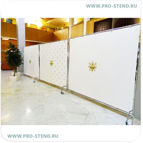 Стенд-ширма press wall, тип 3, однотрубный, с пластиковой панелью, на ...