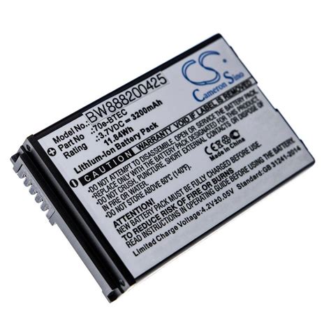 Vhbw Passend Für Honeywell Dolphin 60s 70e 75e 3200 Mah 37 V Li
