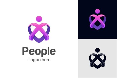 Health Heart Icon And People Love Care Logo Design For Charity And