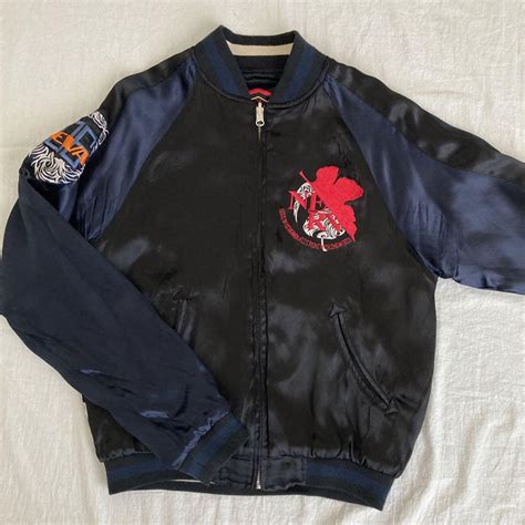 希少！新世紀エヴァンゲリオン×錦 コラボリバーシブルスカジャン