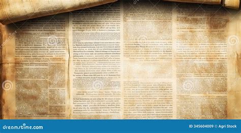 An Open Book With Aged Worn Pages And Text In Black Ink Stock Illustration Illustration Of